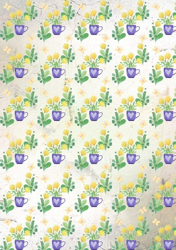 Butterflies & Flowers Backing Paper 5 - CUP1048071_719 | Craftsuprint