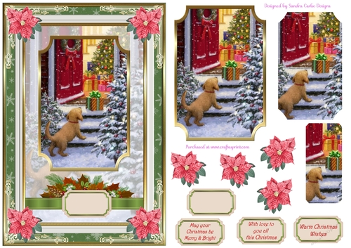 Christmas Snowy Greetings Topper 1 - CUP1062394_719 | Craftsuprint