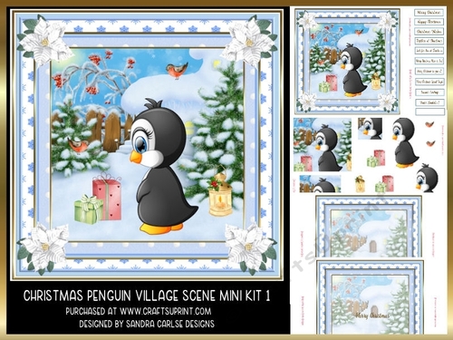 Christmas Penguin Mini Kit 1 - CUP1073850_719 | Craftsuprint