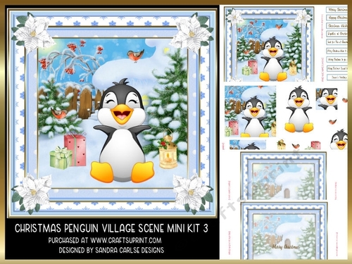 Christmas Penguin Mini Kit 3 - CUP1073852_719 | Craftsuprint