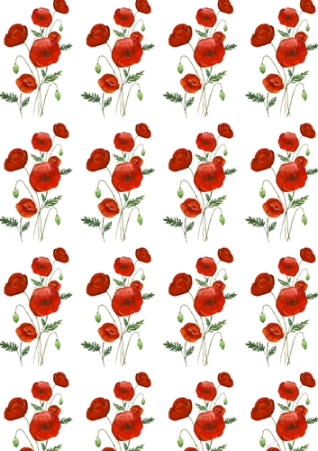 Poppy Pattern Background Paper - CUP1133014_719 | Craftsuprint