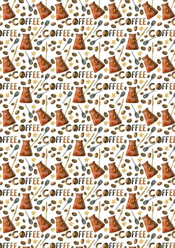 Coffee Pattern Background Paper 2 - CUP1142506_719 | Craftsuprint