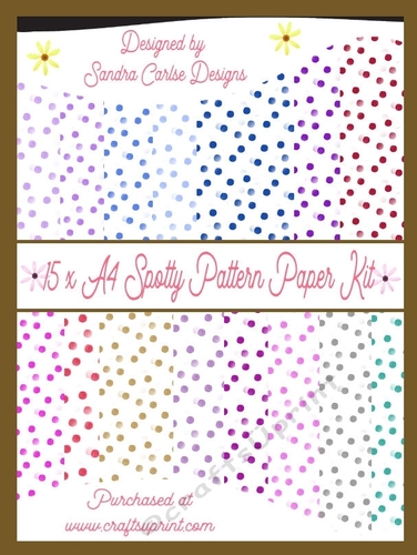 Spotty Pattern 15 x Background Papers Kit - CUP1149853_719 | Craftsuprint