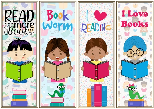 I love reading children 4 x bookmarks sheet 4 - CUP1153579_719 ...