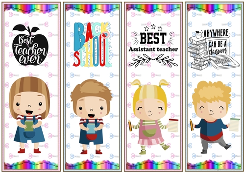 School Day 4 x Bookmarks 1 - CUP1160713_719 | Craftsuprint