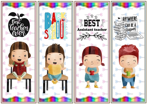 School Day 4 x Bookmarks 2 - CUP1160715_719 | Craftsuprint