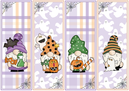 Halloween Gnomes/Birthday 4 x Bookmarks 1 - CUP1178103_719 | Craftsuprint