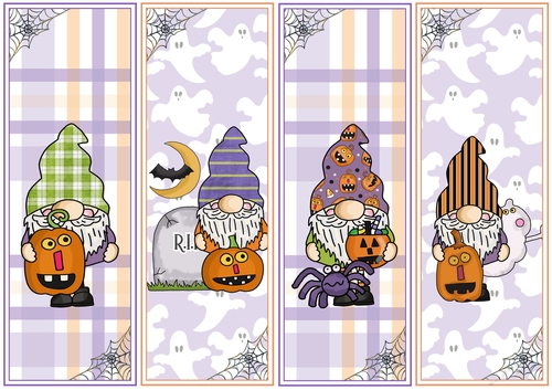 Halloween Gnomes/Birthday 4 x Bookmarks 2 - CUP1178104_719 | Craftsuprint