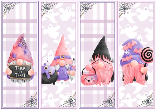 Halloween Gnomes/Birthday 4 x Bookmarks 4 - CUP1178107_719 | Craftsuprint