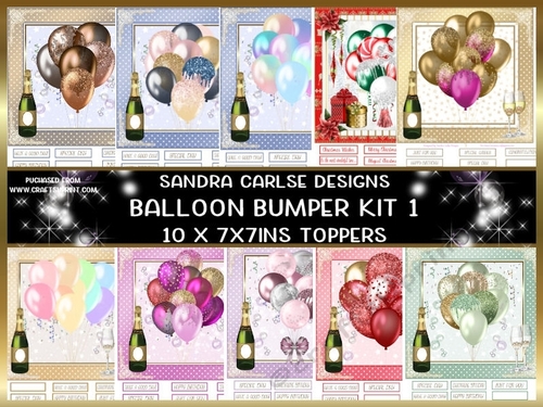 Bumper Kit Balloons 10 x Toppers - CUP1192261_719 | Craftsuprint