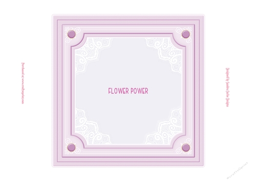 Pink frame with lace 7x7ins Insert 2 - CUP1218027_719 | Craftsuprint