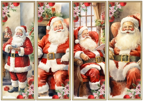 Christmas Santa Bookmarks 1 - CUP1229182_719 | Craftsuprint