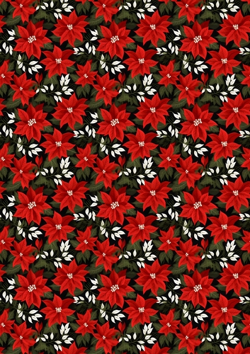 Christmas Poinsettia Backing Paper 3 - CUP1333678_719 | Craftsuprint