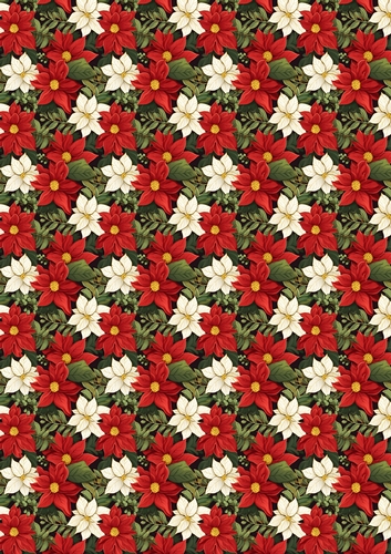 Christmas Poinsettia Backing Paper 12 - CUP1333689_719 | Craftsuprint