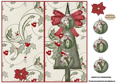 Christmas Joy folded card - CUP145594_719 | Craftsuprint