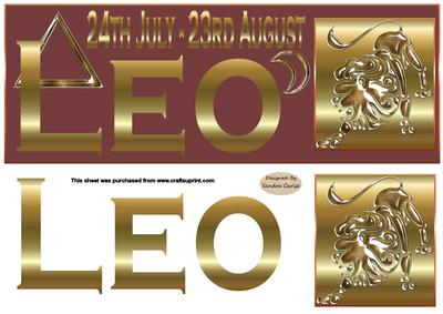 Horoscope Leo Large dl Topper - CUP148193_719 | Craftsuprint