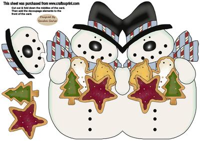 Christmas Snowman Shaped Card 1 - CUP148839_719 | Craftsuprint