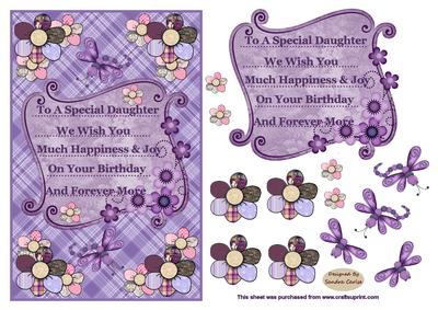 Floral Birthday Card Front - CUP150659_719 | Craftsuprint