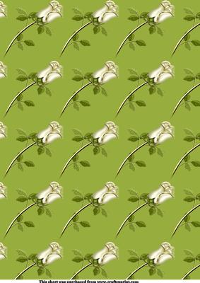 White Roses Backing Paper - CUP150758_719 | Craftsuprint