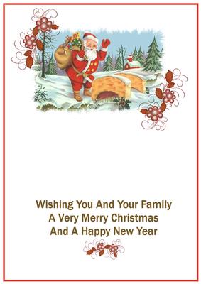 Christmas Santa in the Snow Insert - CUP160529_719 | Craftsuprint