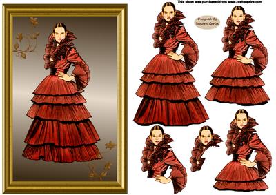 Vintage Lady Decoupage Topper - CUP171835_719 | Craftsuprint