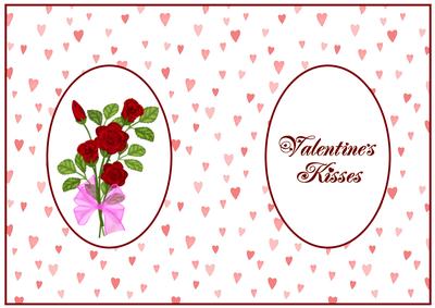 Valentines Red Roses Card Insert - CUP175686_719 | Craftsuprint