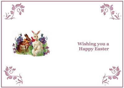 Easter Bunnies Cardmaking Insert - CUP188288_719 | Craftsuprint