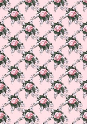 Pink Roses Wedding Backing Paper - CUP197159_719 | Craftsuprint