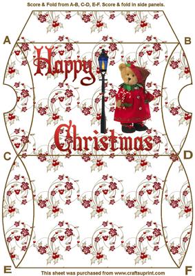 Happy Christmas Pillow Box - CUP273139_719 | Craftsuprint