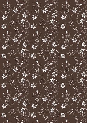 Brown Floral Backing Paper - CUP287497_719 | Craftsuprint