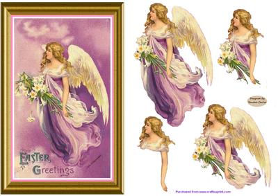 Easter Greetings Decoupage Card Front - CUP308477_719 | Craftsuprint