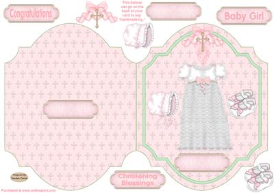 Christening Baby Girl Quick Card - CUP314127_719 | Craftsuprint