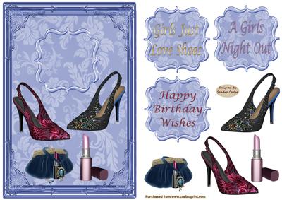 A Girls Night Out Card Front - CUP324622_719 | Craftsuprint