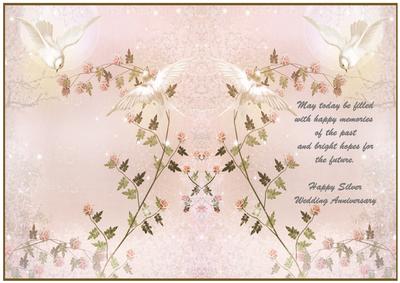 Happy Silver Wedding Anniversary Insert - CUP407333_719 | Craftsuprint