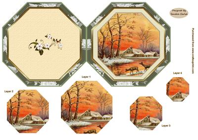 Christmas Winter Scene folded card 1 - CUP468339_719 | Craftsuprint