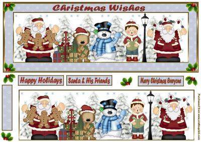 Christmas Santa & His Friends Large dl Topper - CUP477378_719 ...