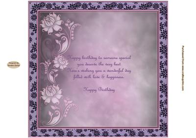 The Boutique - Happy Birthday Insert - CUP532327_719 | Craftsuprint