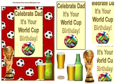 A World Cup Birthday Dad Pyramid Card Front 3 - CUP548697_719 ...