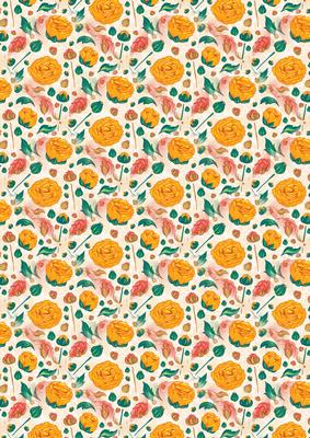 Pretty Yellow Flowers Backing Paper - CUP559089_719 | Craftsuprint