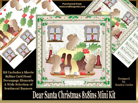 Dear Santa 8x8ins Mini Kit - CUP586406_719 | Craftsuprint