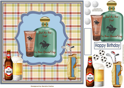 Just for You Dad approx; 8x8ins Special Day Topper - CUP620902_719 ...