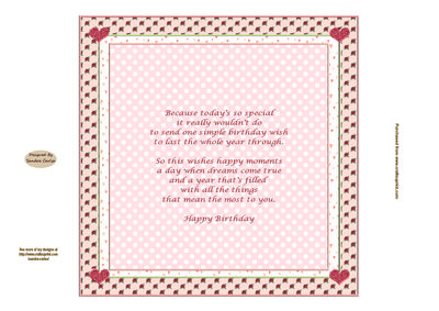 Happy Birthday Insert - CUP661699_719 | Craftsuprint