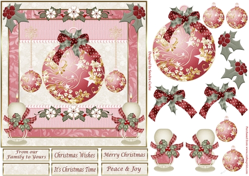 Christmas Bauble Decoupage Topper - CUP731692_719 | Craftsuprint