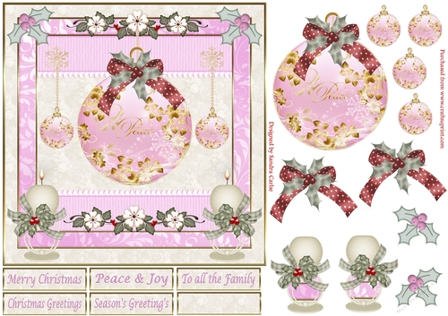 Christmas Bauble Decoupage Topper 4 - CUP731695_719 | Craftsuprint