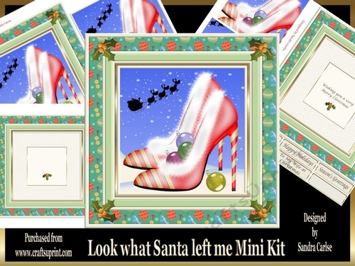 Christmas Look what Santa left me Mini Kit - CUP733290_719 | Craftsuprint