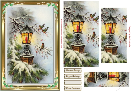 Christmas Robin Pyramid Topper - CUP811757_719 | Craftsuprint