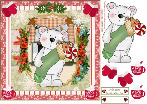 Polar Bears Christmas Topper - CUP831797_719 | Craftsuprint