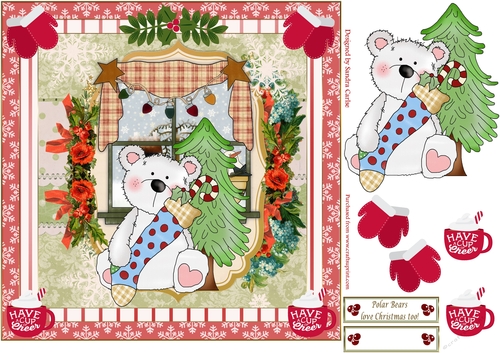 Polar Bears Christmas Topper 3 - CUP831802_719 | Craftsuprint