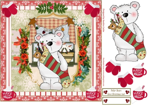 Polar Bears Christmas Topper 4 - CUP831804_719 | Craftsuprint