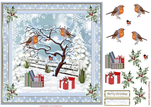 Its Snowing Christmas Decoupage Topper - CUP832768_719 | Craftsuprint